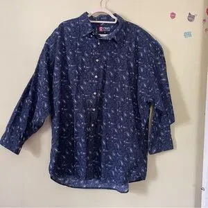 Ralph Lauren | Shirts | Chaps By Ralph Lauren Vintage Blue Paisley ...
